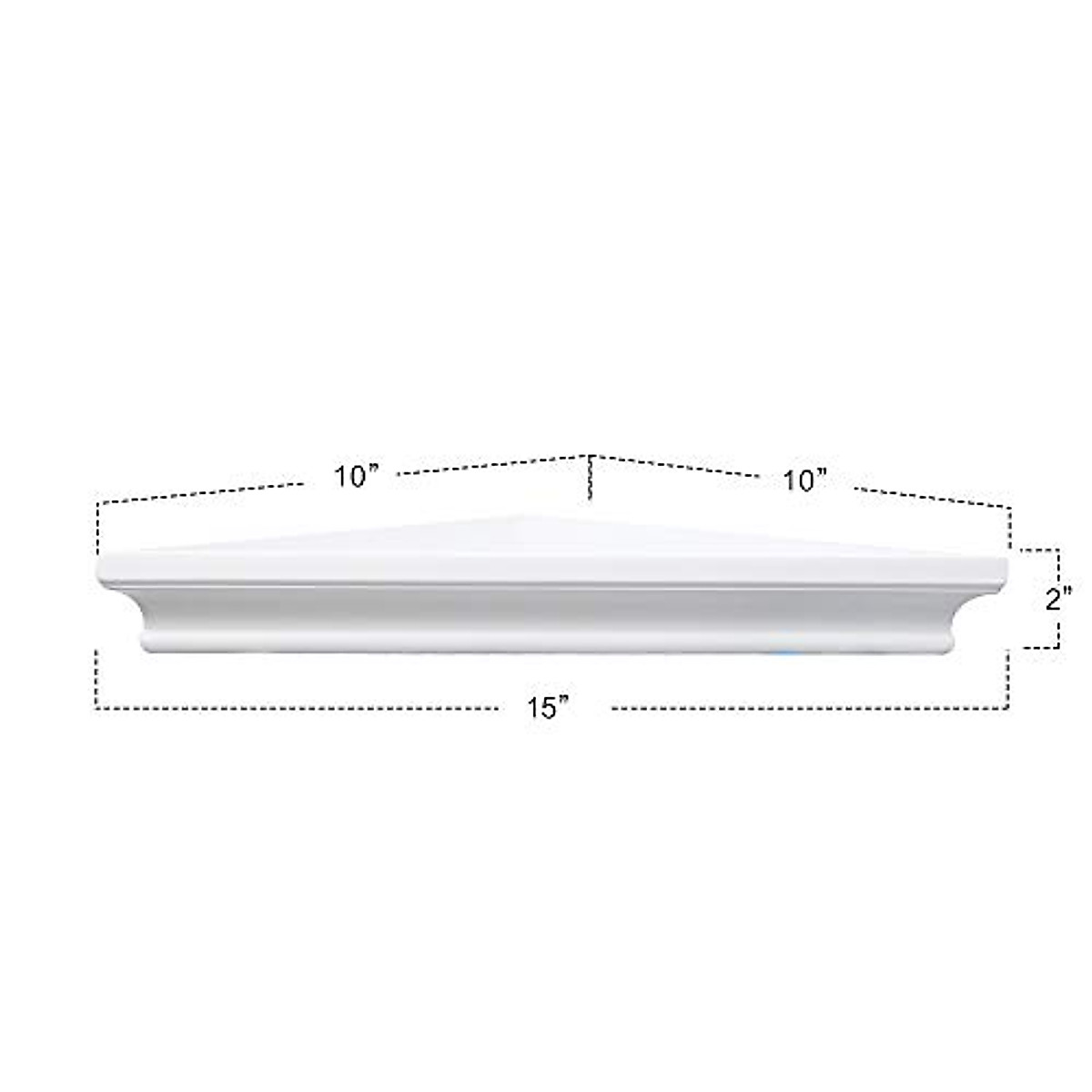 AHDECOR White Corner Shelves, Easy-to-Install Floating Corner Shelves for Home Décor, Ideal for Displaying Keepsakes, 2-Pack