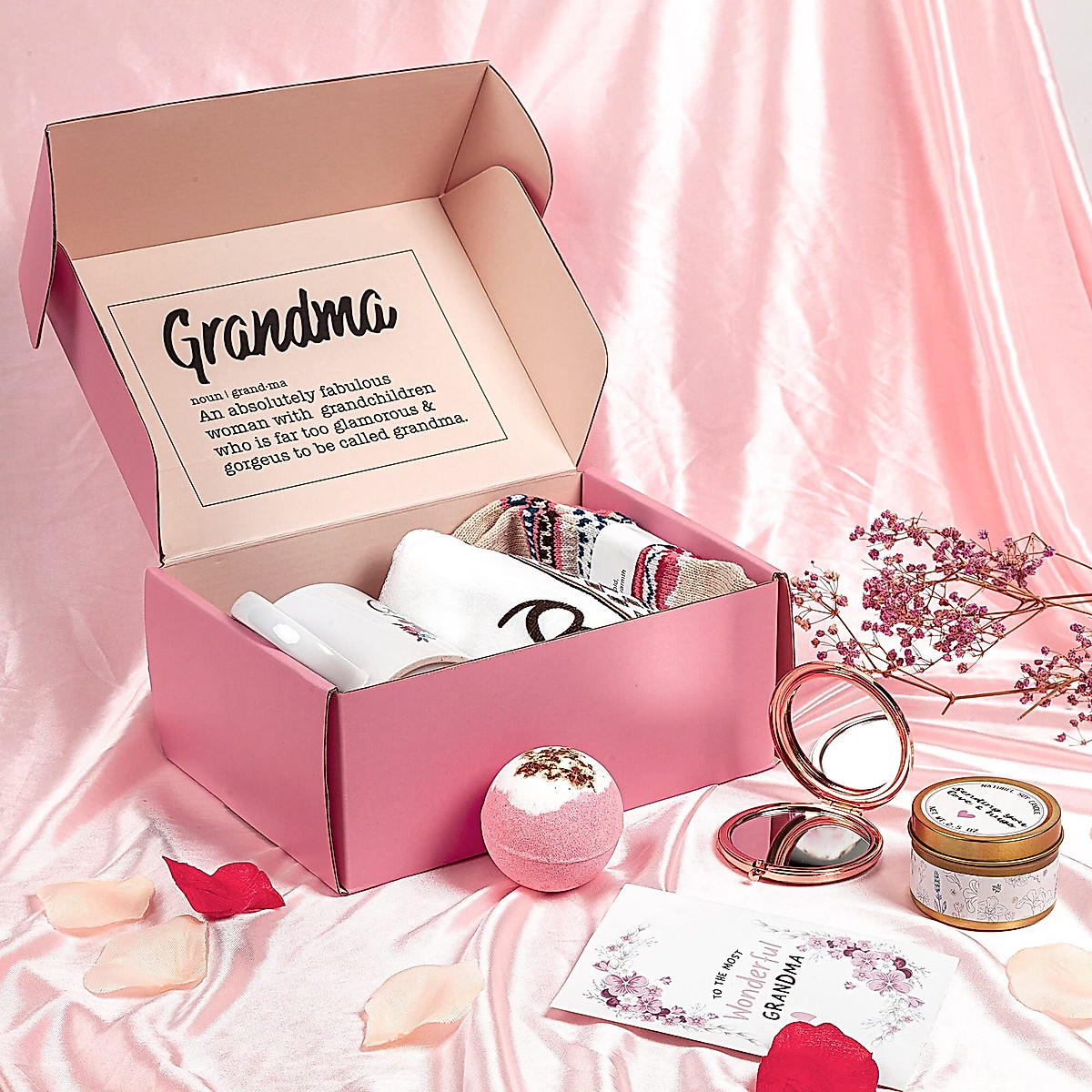 YACO STORE Grandma Gift Box | Birthday Gifts for Grandma,Nana Gifts - Grandma Christmas Gifts from Grandchildren, Great Grandma Gifts