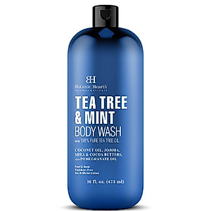 Botanic Hearth Tea Tree Oil Body Wash with Mint, 16 fl oz - Moisturizing, Soothing, Helps Control Fungal Infections, Deep Moisturization, Promotes Healthy Skin, Ethically Sourced