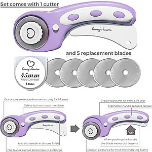 Rotary Cutter Set pink - Quilting Kit incl. 45mm Fabric Cutter, 5 Replacement Blades, A3 Cutting Mat, Acrylic Ruler and Craft Clips - Ideal for Crafting, Sewing, Patchworking, Crochet & Knitting