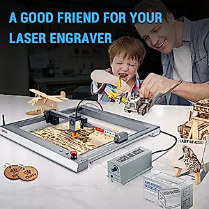 Laser Cutting Air Assist Pump, Air Pump Kit with 16L/min Airflow for Ortur Laser Master Engraver and Most Laser Engraving Machines,Cleaner and Smoother Cutting, Low Noise and Easily Assemby