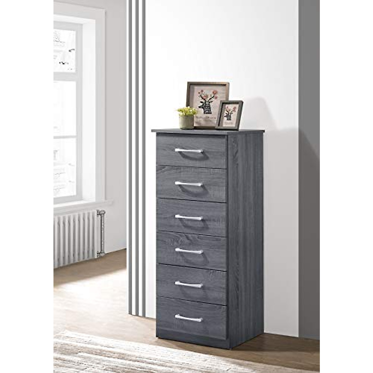 Glory Furniture Boston , Gray Lingerie Chest, 46" H X 18" W X 16" D