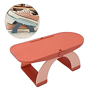 HERCHR Shoe Organizer Slots,Shoe Slots,Adjustable Stacker Space Saver,Double Layer 3 Levels Regulable Shoe Space Savers for Home Apartment(Orange)