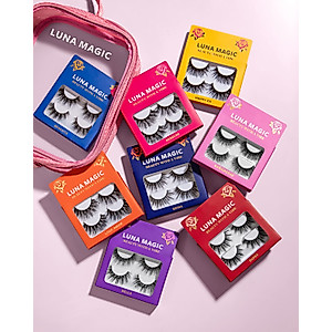 LUNA MAGIC Bebesita Faux Mink Wispy Lashes, Reusable, 3 Pack