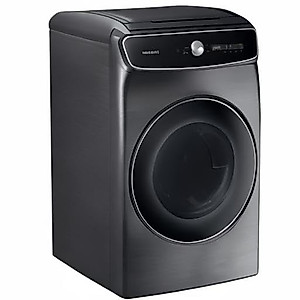 SAMSUNG 7.5 Cu. Ft. Smart Dial Electric Dryer with FlexDry, Dry 2 Loads in 1 Large Capacity Machine, Super Speed 30 Minute Clothes Drying Cycle, WiFi Connected Control, DVE60A9900V/A3, Brushed Black