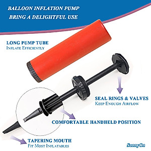 Dual-Way Manual Balloon Pump, 2-Pack Random Colors, Handheld Air Pump for Kids’ Party Balloon Supplies, Balloon Inflator by Hand, Manual Pump for Children's Party Balloons, 2-Pack Classic