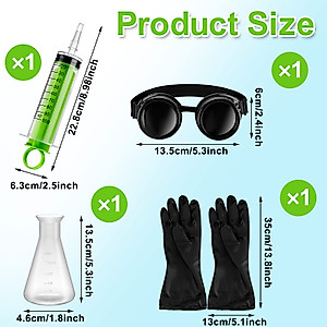 Jiuguva 5 Pcs Women's Mad Scientist Costume for Adult Halloween Party Costume(XL) Black