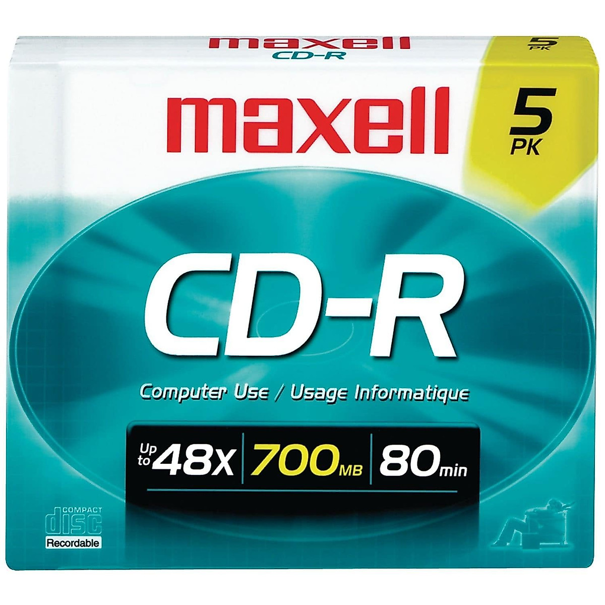 Maxell 648220 648220 CD-R Disc 5 Count