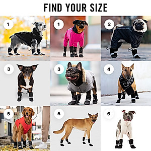 Canada Pooch Dog Winter Boots - Paw Protection, Anti-Slip Dog Shoes with Reflective Velcro Strap, Easy On for Small Medium Large Dog Booties - Black, Size 6