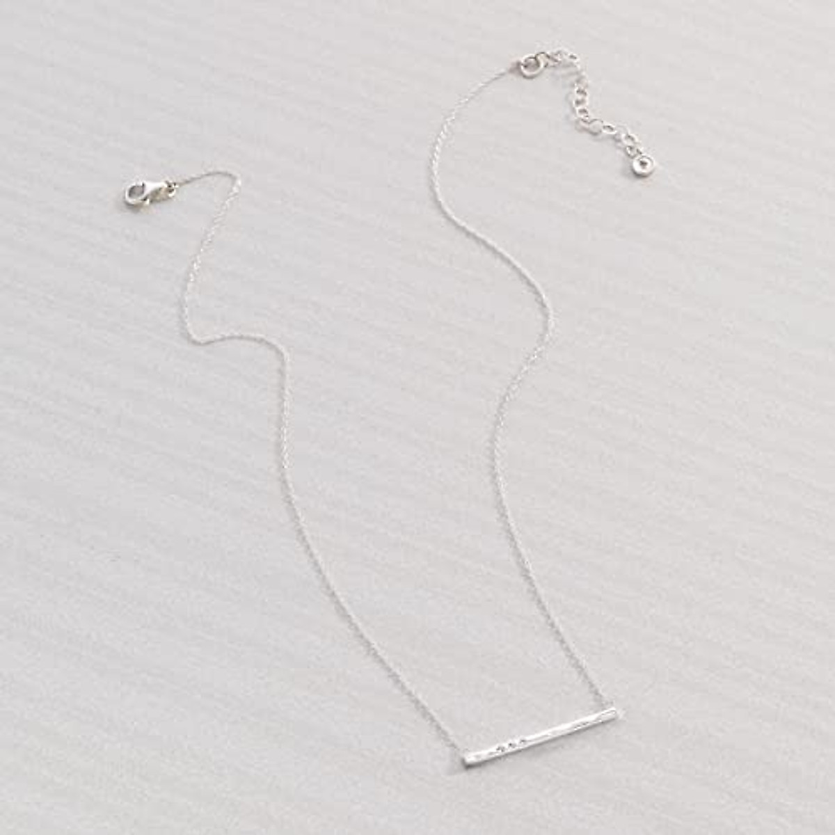 Silpada 'Dotted Line' Pendant Necklace with Crystals in Sterling Silver, 18" + 2"