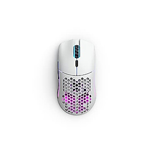 Glorious Gaming - Model O Wireless Gaming Mouse - RGB Mouse with Lights 69 g Superlight Mouse Honeycomb Mouse (Matte White Mouse)