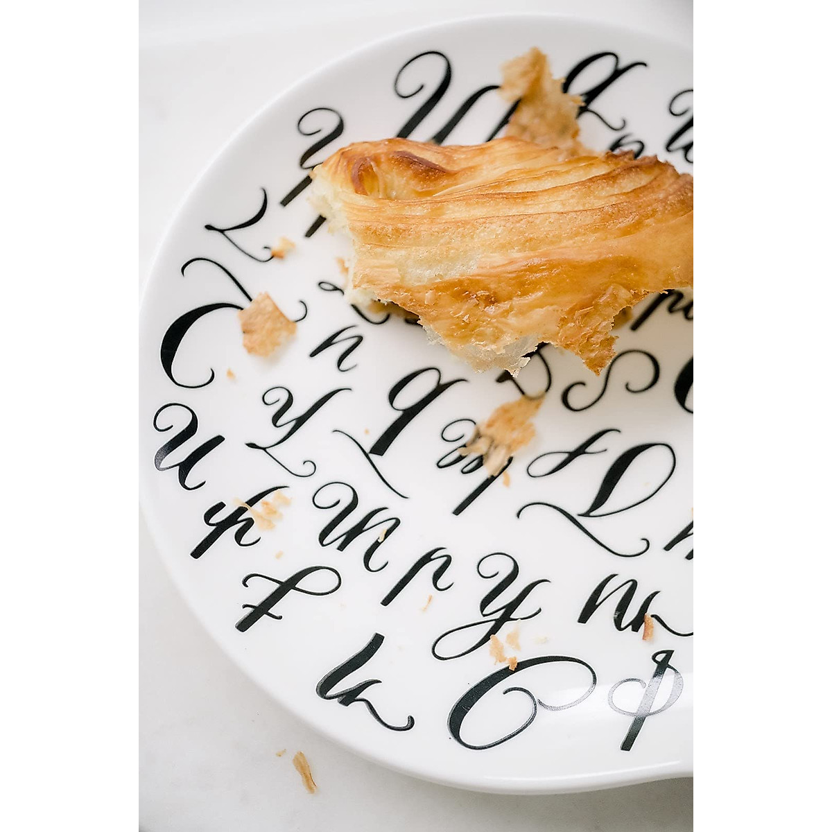 Truly.Madly Ink Armenian Alphabet Espresso Cups with Saucers, Set of 6, Armenian Coffee Cups with Handle, 3 oz. Porcelain Cups with Plates