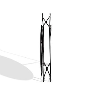 Atlantic Metal Side Table - Stylish Folding Tray Table, Sturdy Steel Construction with Wear-Resistant Powder Coating, PN in Black - 38435984