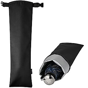 Cosmos 1 Pc Umbrella Bag Waterproof Travel Umbrellas Storage Pouches Wet Umbrella Cases Folding Umbrellas Sleeves Covers Portable Travel Umbrella Carry Bag for Home Outdoor (Black Color)