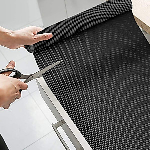 Besmall Premium Drawer and Shelf Liner, Durable Non Adhesive Drawer Liner, Protective Shelf Liner Non Slip for Cabinets, Kitchen, Storage and Desks and More