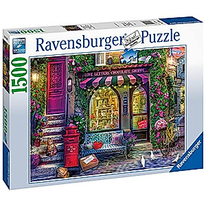 Ravensburger 17136 Love Letters Chocolate Shop 1500 Piece Jigsaw Puzzle for Adults & Kids Age 12 Years Up, Multicolour