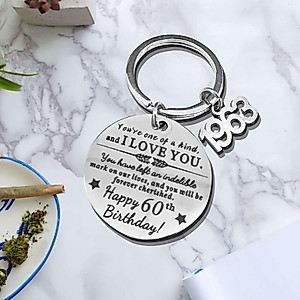 beststar 60th Birthday Gifts: Picture Keychain, Exceptional Among 60th Birthday Gifts for Women, Happy 60th Birthday Gifts for Women, Perfect 60 Birthday Gifts for Men, Great 60th Birthday Favors