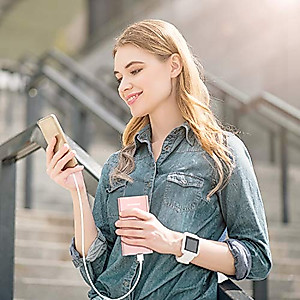 EnergyCell Pilot 4GS Portable Charger,12000mAh Fast Charging Power Bank Dual 3A High-Speed Output Battery Pack Compatible with iPhone 12 11 X Samsung S10 and More - A-Rose Gold