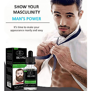 AICHUN BEAUTY Beard Grow Oil | Facial Hair Supplement |Thicker Beard Care|Mens Hair Growth Vitamins 30ml/1.01oz