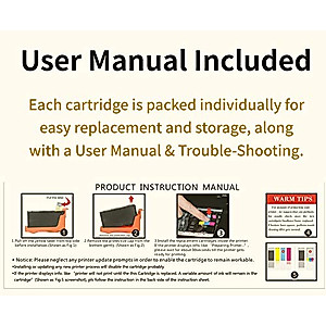 Compatible Dell Series 31 32 33 34 Ink Cartridges Replacement for Dell V525w V725w Printer (2BK, 1C, 1M, 1Y)