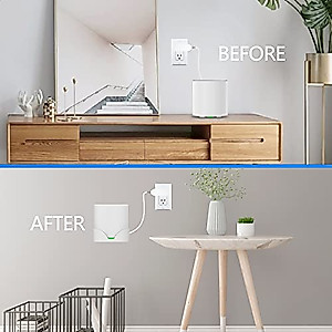 SONGCHEER-Router Shelf Wall Mount for Tp Link Deco X20 X50 X60 X55 Deco Mesh WiFi 6 WiFi Router Holder Stand Bracket Shelf Cable Organizer with Screw Mounting Kit (3Pack)