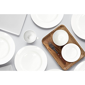 Bone China 20 Piece Dinnerware Set, Service for 4, White, Microwave Safe, Chip Resistant, Translucent, Elegant giftware, Dish set, For, Essential Home, Formal and Everyday Living, Kitchen set, display