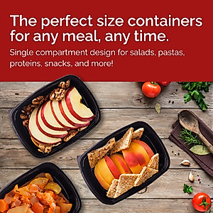 Reli. Meal Prep Containers 38 oz (25 Pack) 1 Compartment Meal Prep Containers Reusable, Microwave Safe | Plastic Togo Box for Food | Disposable Food Box with Lids for Takeout, Leftover