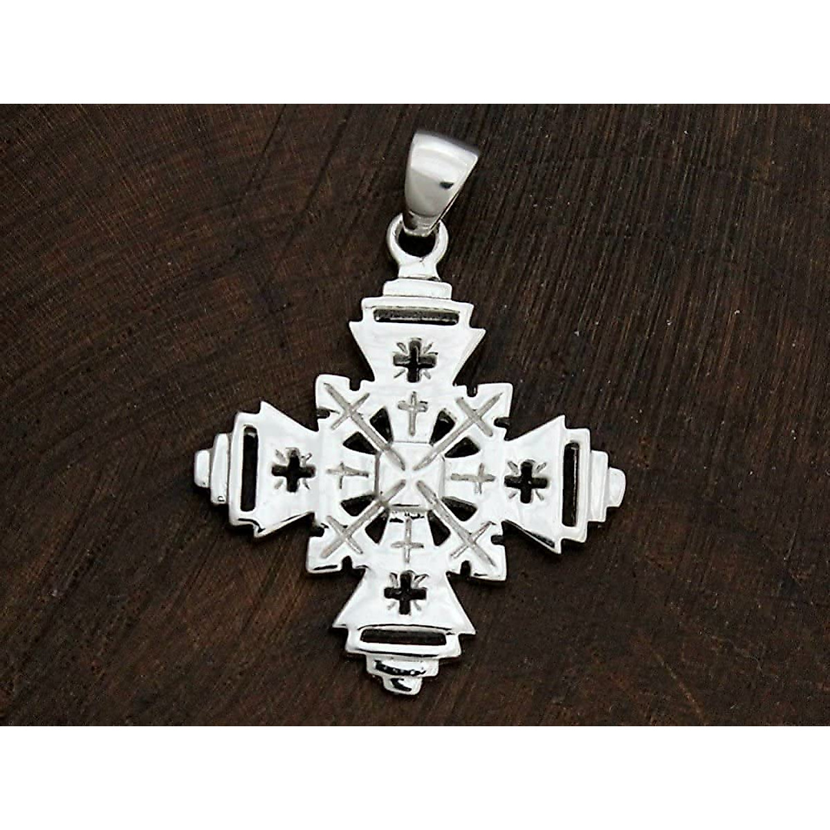 COSUMOSU Ethiopian Cross 925 sterling silver Pendant African wedding jewelry (Cross)