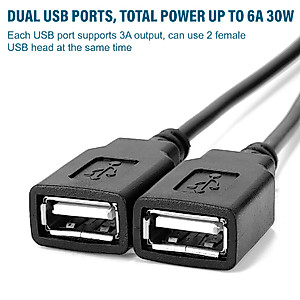 DC Converter 12V 24V to 5V 6A 30W Dual USB Female DC DC Buck Converter Power Adapter Step Down Module