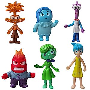 6pcs Insde Out Cake Topper， Insde Out Themed Birthday Party Decorations