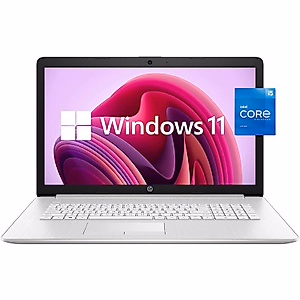 2022 Newest HP Laptop, 17.3'' FHD IPS 100% sRGB Display, Intel Core i5-1135G7 (> i7-1065G7) up to 4.2GHz, Iris Xe Graphics, Webcam, Backlit KB, Fast Charge, Win 11 (16GB RAM | 512GB PCIe SSD), Silver