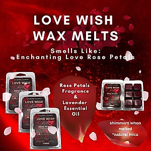 Wax Melts | ROSE PETALS + LAVENDER | Home Fragrance | Lavender Essential Oil | HIGHLY SCENTED WAX MELTS | Aromatherapy Wax Melts | Handcrafted in USA (1-Pack)