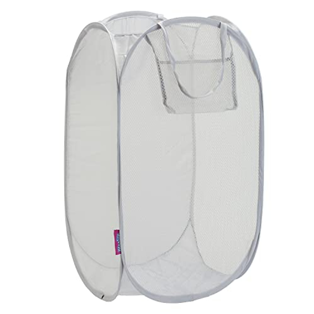 Woolite Pop-Up Laundry Hamper, Dimensions: 13.8" W x 13.8" D x 23.7" H, Pops Open, Collapsible, Durable Carry Handles, Laundry, Accessories