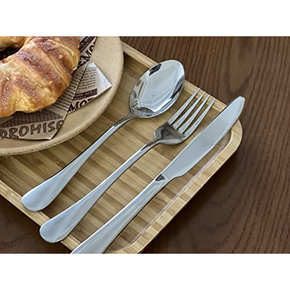 LOUVI Stainless Steel 12-Piece Dinner Knives Set, Table Steak Knives set for 12 (Silver 9 Inches)