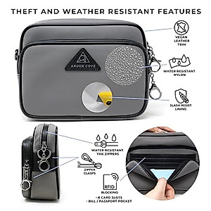 Arden Cove Full Anti-Theft Waterproof Cross-Body Bag (20" Drop Length, Black)