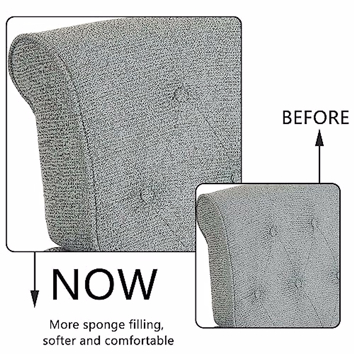 Sepnine Mid-Century Modern Accent Chair Comfy Upholstered Fabric Armchair with Wood Legs Reading Chair for Living Room Bedroom Clearance (Chenille-Gray)