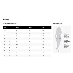 Swim Solutions Women's Flyaway Tummy Control Swimdress Swimsuit Navy Blue 8