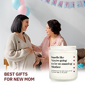 GiltGlimmer New Mom Christmas Gifts - Mom to Be Gift for First Time Moms, Pregnancy Must Haves Soy Wax Lavender Scented Candle, Pregnancy Gifts for Expecting Mom, Wife, Friend, Sister