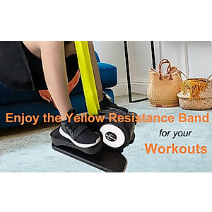 Hanghelth Under Desk Ellipitical Machine,Electric Mini Seated Elliptical Training Machine,with Resistance Band,Mat,Remote Controller for Seniors,Adults,Foot Pedal Exerciser Home and Office Workout