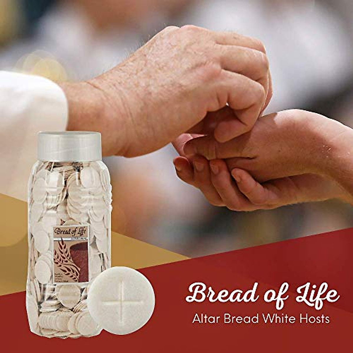 Bread Of Life Altar Bread White Hosts, 1 1/8 Inch, 1000 Pieces