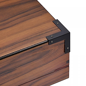 uxcell 33x33x33mm Metal Box Corner Protectors Edge Guard Black 4pcs