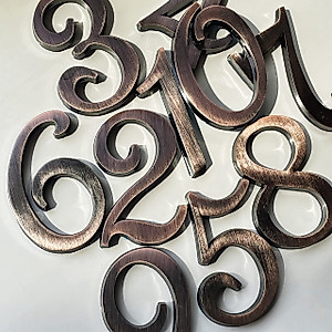 Waterproof House Mailbox Numbers 3 Inch Door Number Address Sign Stickers for Apartment Hotel Office Home Yard Outside or Business Decoration Project. (Copper)