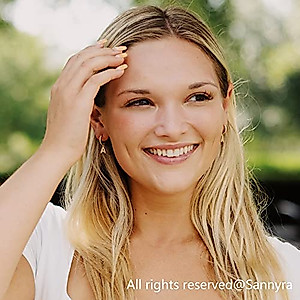 SANNYRA Initial Earrings for Women | Initial Hoop Earrings | Letter A Dangle Earrings for Women | CZ Hypoallergenic Gifts for Women