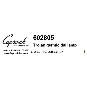 Caprock Brand UVC Replacement lamp/Bulb Compatible with Trojan/VIQUA 602805- for use in C, D,D Plus, UVMAX C, UMAC D + and Other Systems but not Made by Trojan/VIQUA