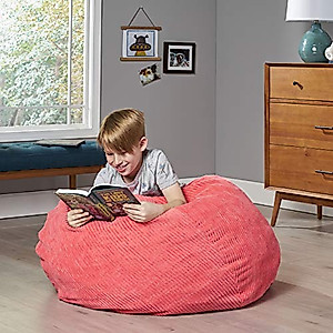 Christopher Knight Home Samantha 3 Foot Beanbag, Pink Rose