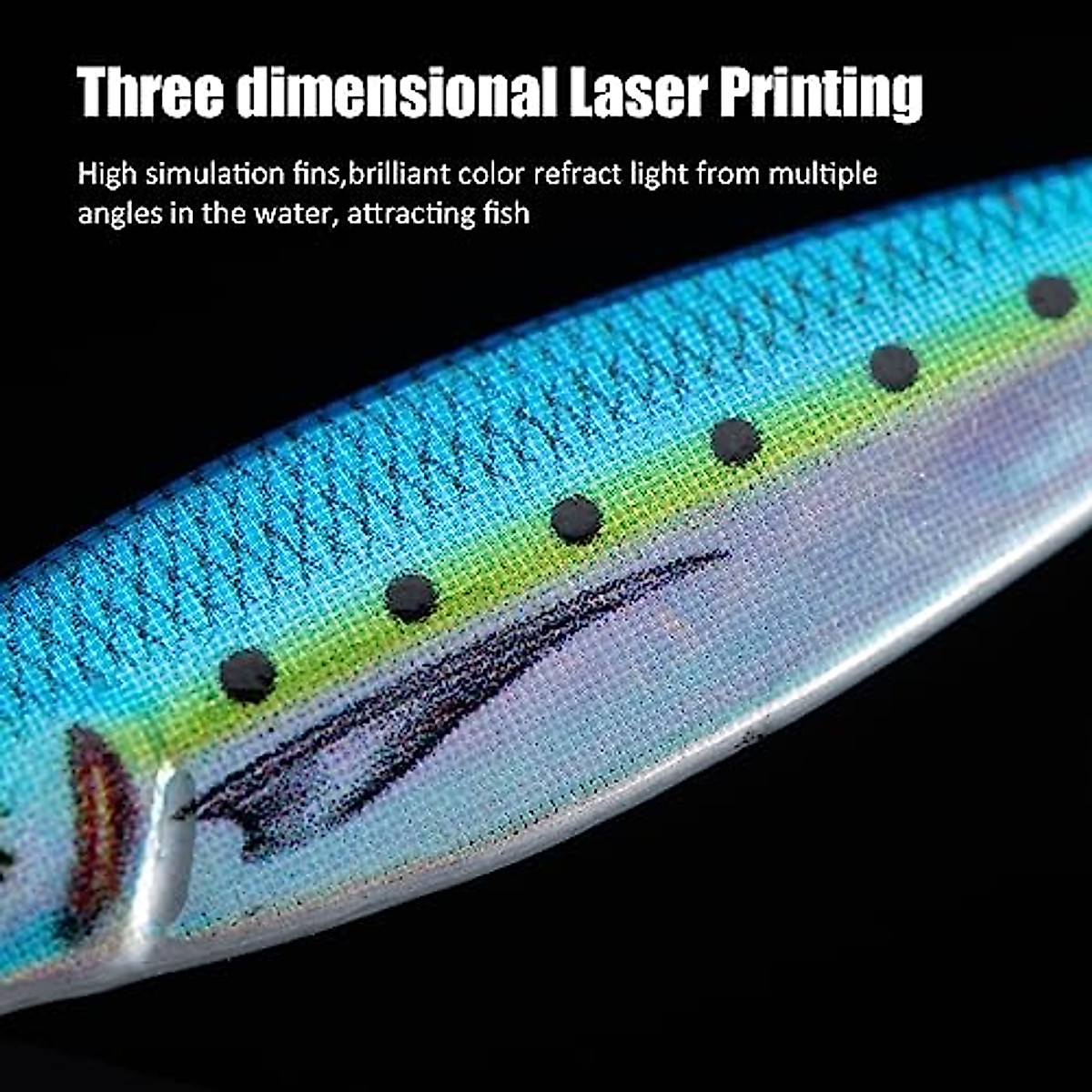 Goture Fishing Jigs, Lead Vertical Jig Saltwater, Jig Fishing Lures with Treble Hook, Fishing Jigging Spoon Lures for Tuna,Salmon,Sailfish,StripedBass,Grouper Snapper,Kingfish(30g 6pcs)