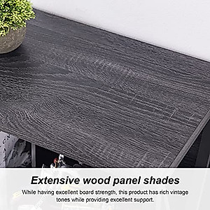 HOMISSUE Bookshelf, 6-Tier Bookshelf, Rustic Wood Metal Bookshelves and Bookcases, Freestanding Open Book Shelf, Industrial Tall Bookcase for Home Office, Living Room and Bedroom, Vintage Grey