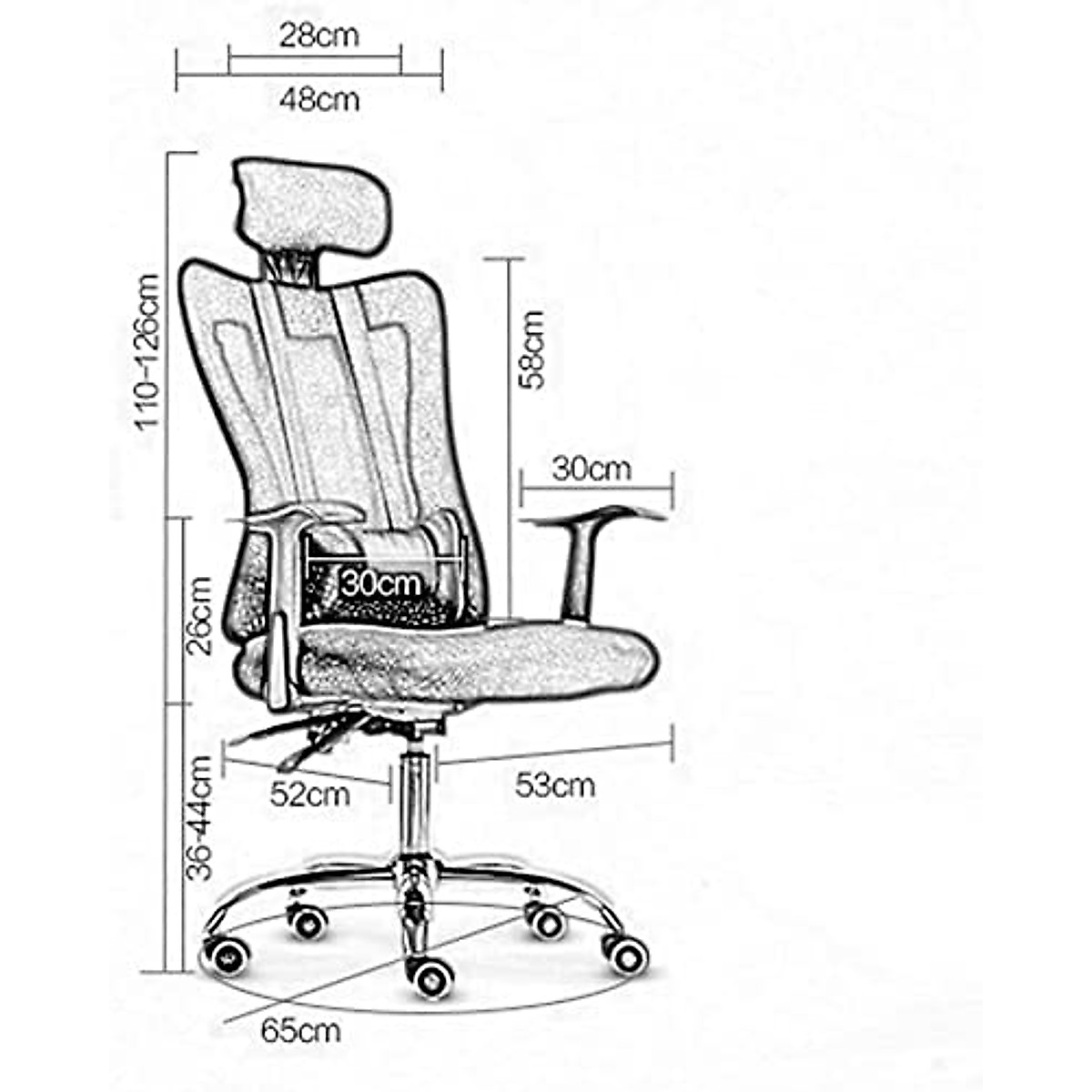 MayNuo Chair Computer Chair Office Chair Ergonomic Chair Lift Swivel Chair Seat Game Chair High Back Work Chair/Black