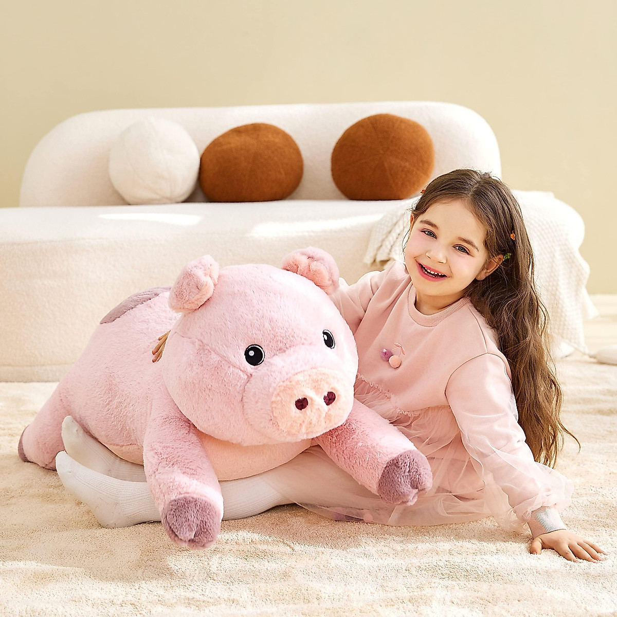 IKASA Giant Pig Stuffed Animal Plush Toy,30 Inches Large Toys Gifts for Kids Girls Boys Girlfriend Children