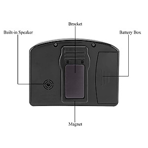 Kitchen Timer, Automatic Reset Digital Timer End Reminder Cooking Timer with Bracket and LCD Display for Kitchen, Restaurant, Home(Timer XL-331 black)